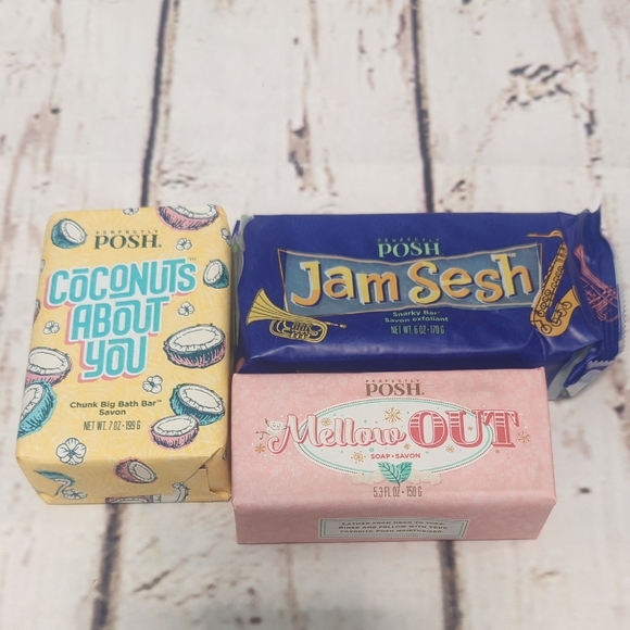 Posh | Bath & Body | Posh Body Wash Trio Yellow Blue Pink | Poshmark